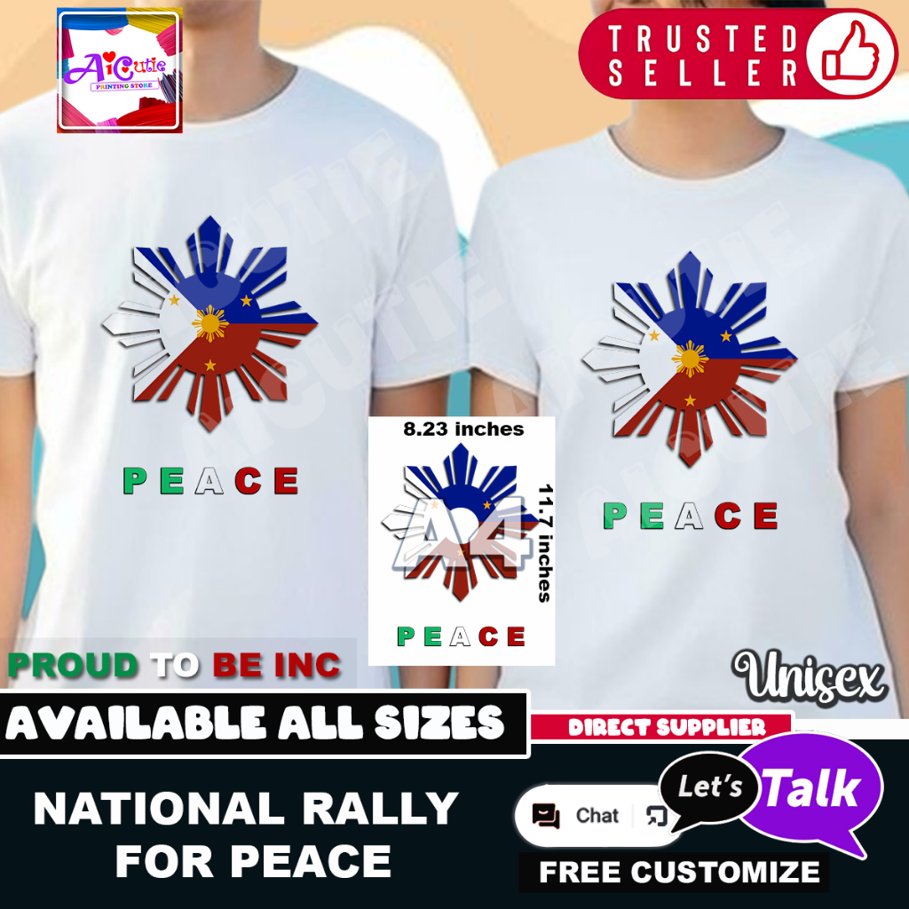 PROUD INC - NATIONAL RALLY FOR PEACE TSHIRT DESIGN - AVAILABLE ALL ...