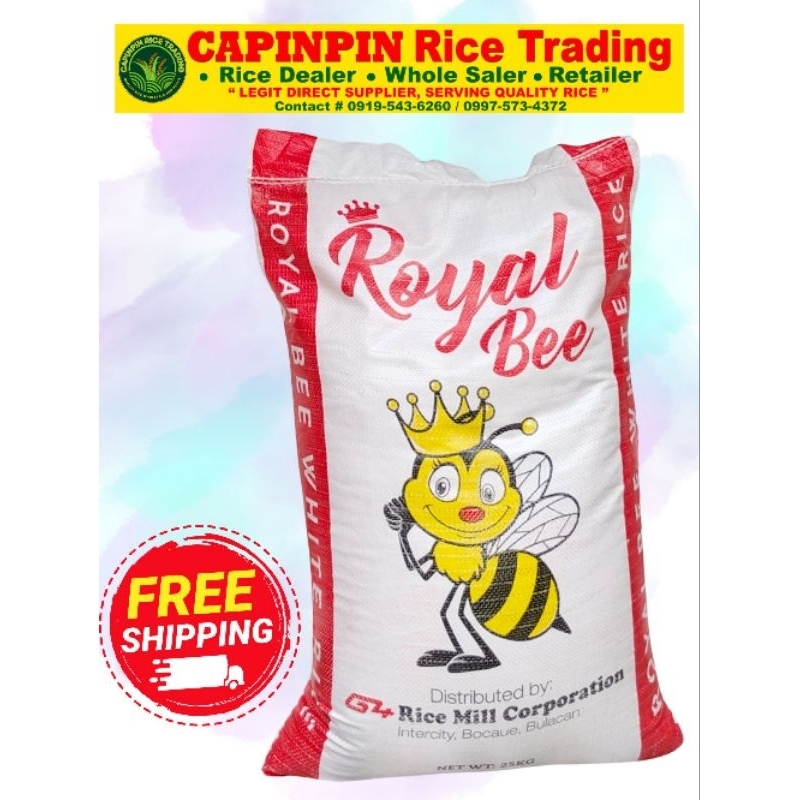 Royal Bee white rice G4 rice 25kg | Shopee Philippines