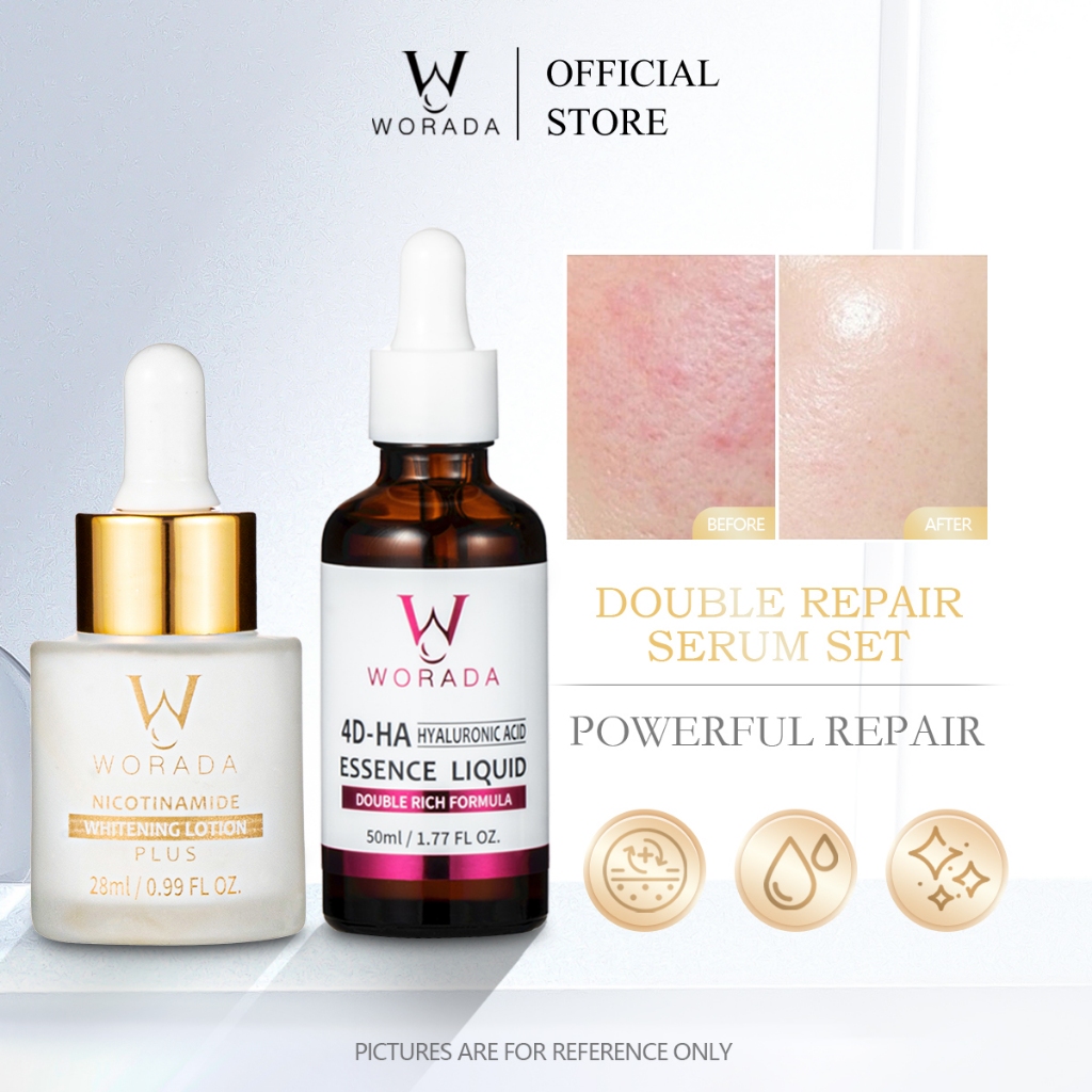 WORADA Hyaluronic Acid Niacinamide Whitening Essence and serum lotion ...