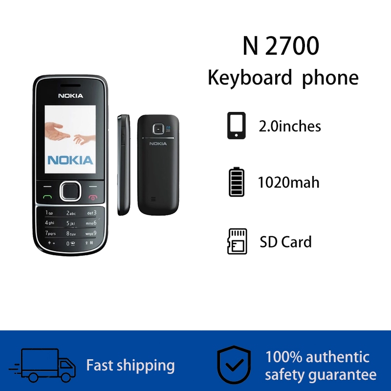 Original Nok 2700 keyboard phone basic phone music feature phone ...
