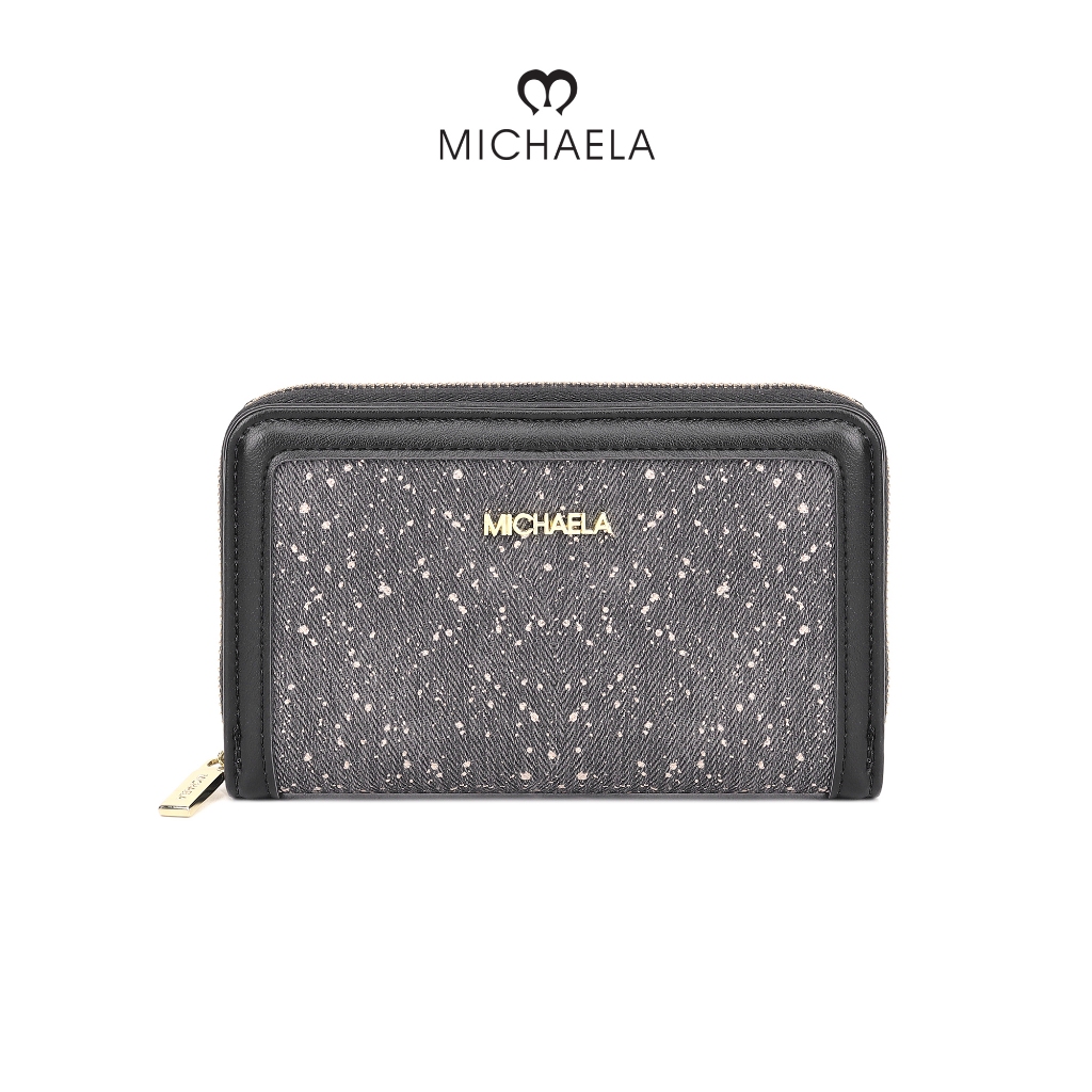 MICHAELA Glitter Long Wallet for Women 6 Card Slots Shiny Roomy for ...