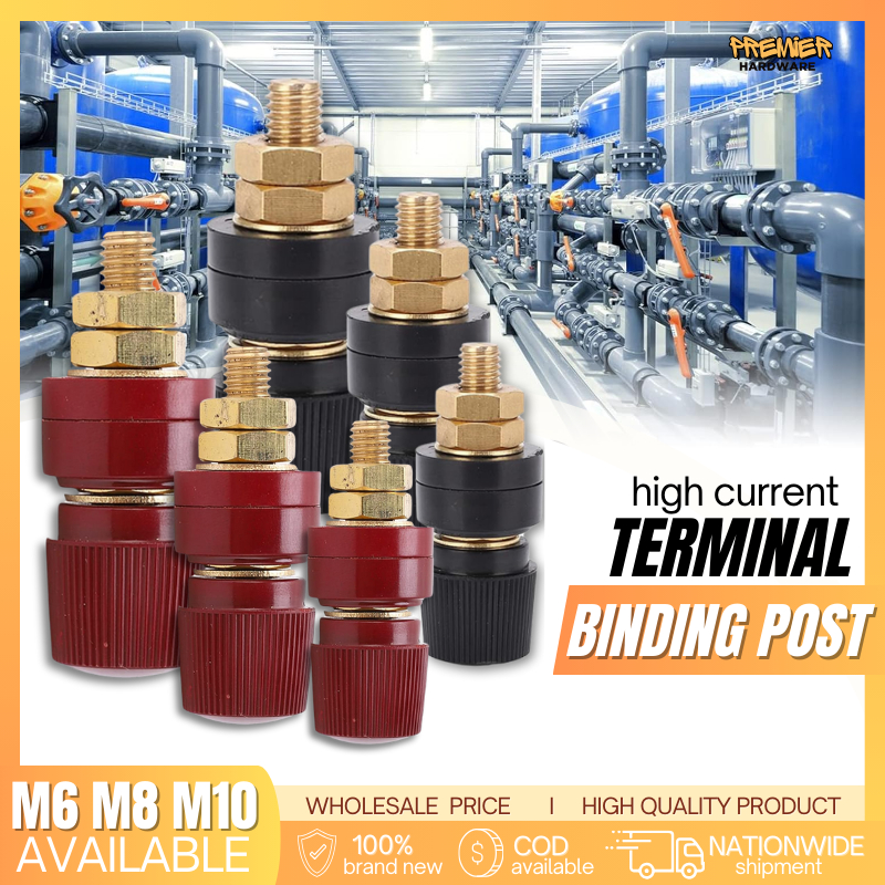M6 M8 M10 Wire Binding Stud Screw Brass Terminal Binding Post Copper Premier Hardware | Shopee ...