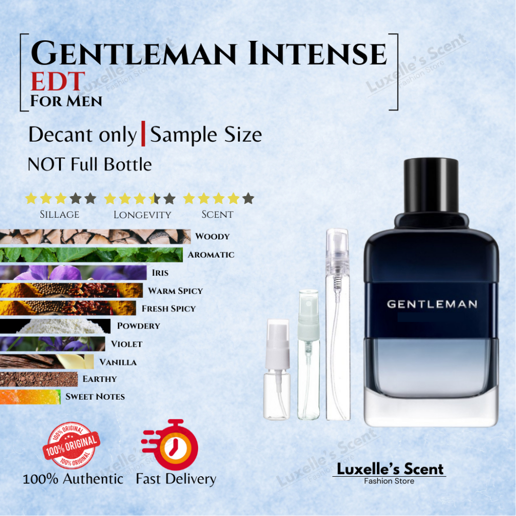 Gentleman Intense EDT Perfume for men Decant / Takal | Shopee Philippines