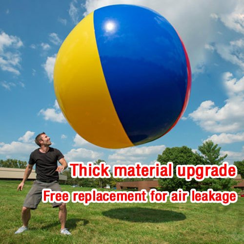 150cm/200cm Giant Inflatable Beach Ball Large Three-color Thickened Pvc ...