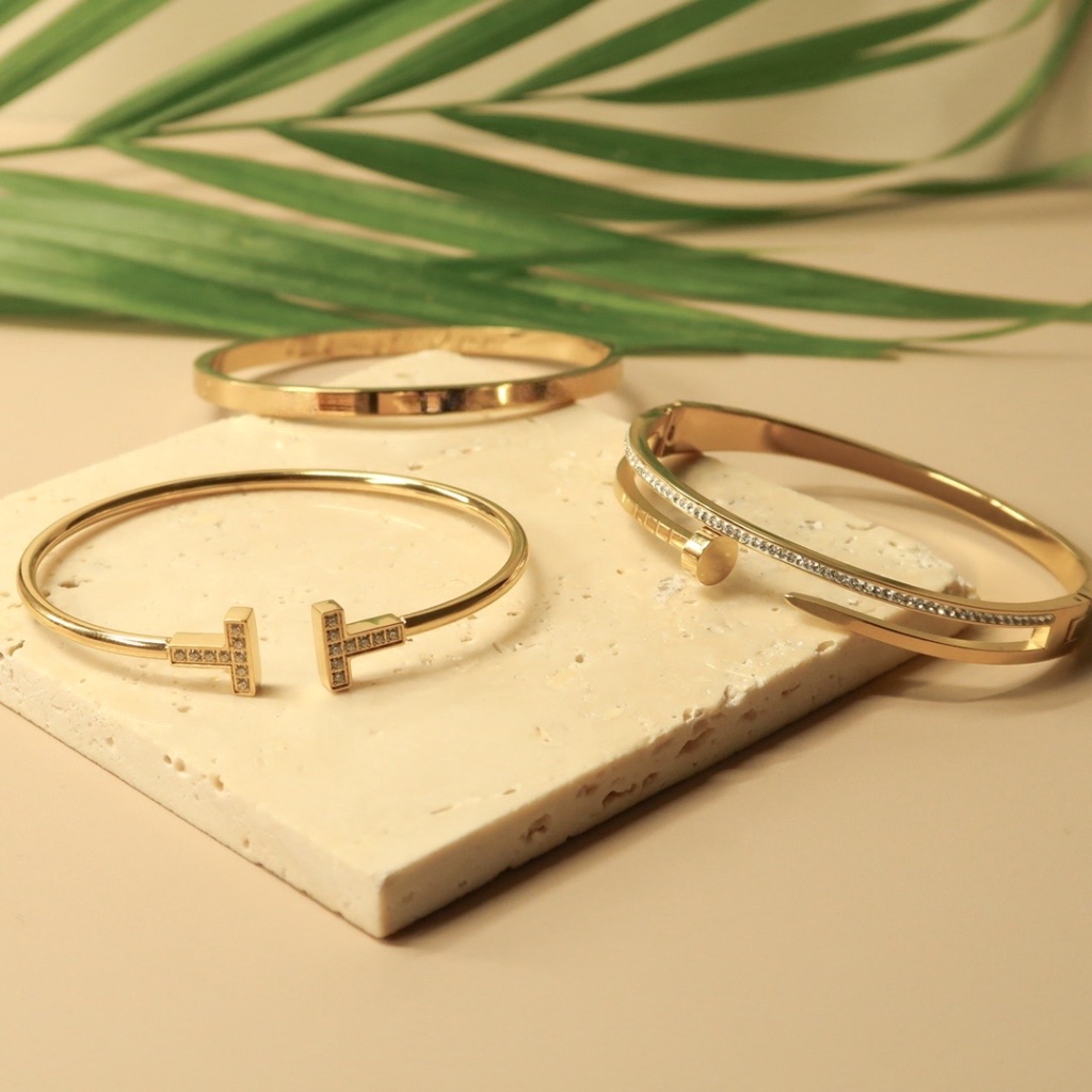 Neutrals.mnl - Premium Gold Bangles - Stainless Steel | Hypoallergenic ...