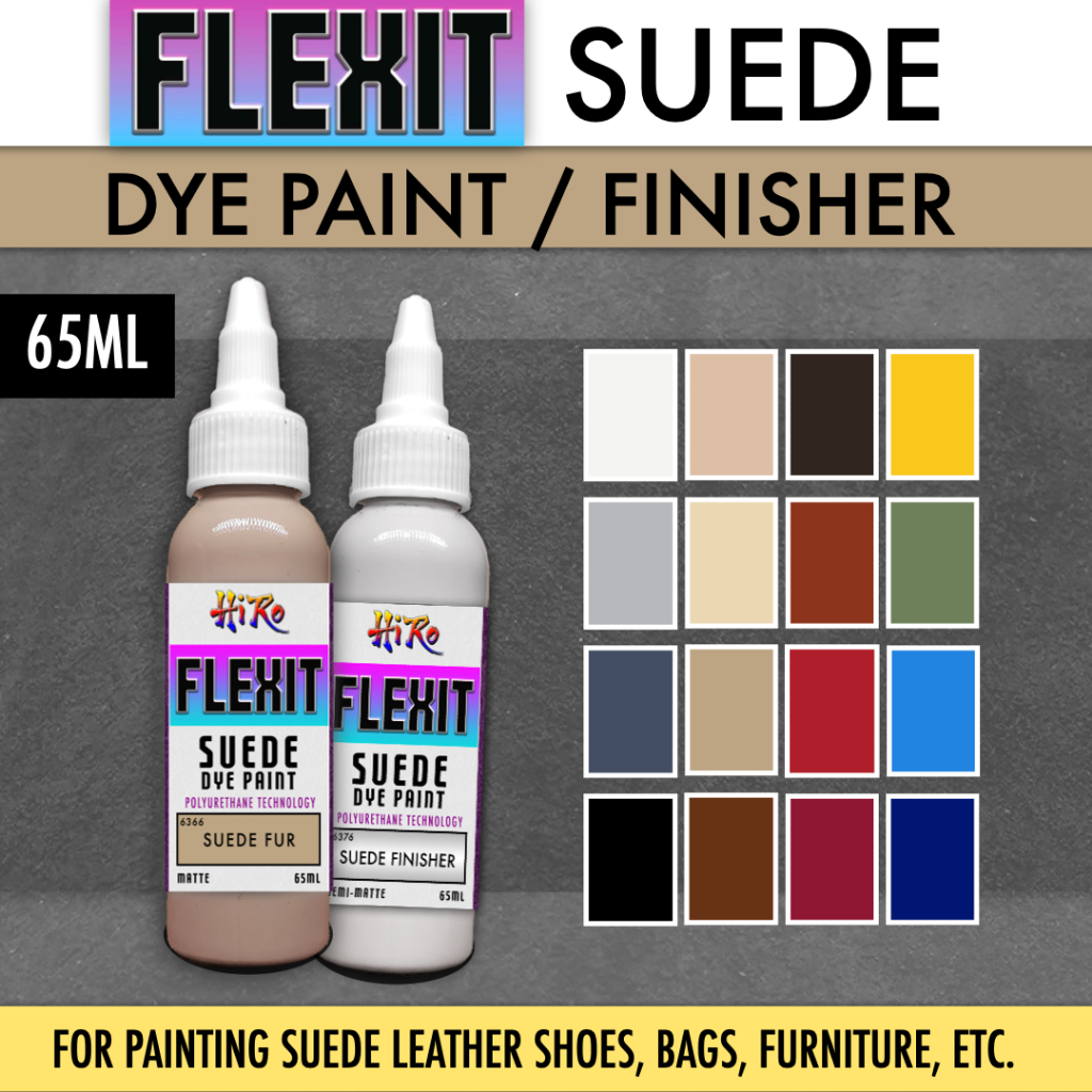 FLEXIT Suede Dye Paint and Finisher 60ml (High Quality Suede Nubuck ...
