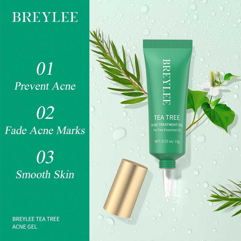 BREYLEE Tea Tree Acne Treatment Gel Acne Scar Removal Fade Stretch ...
