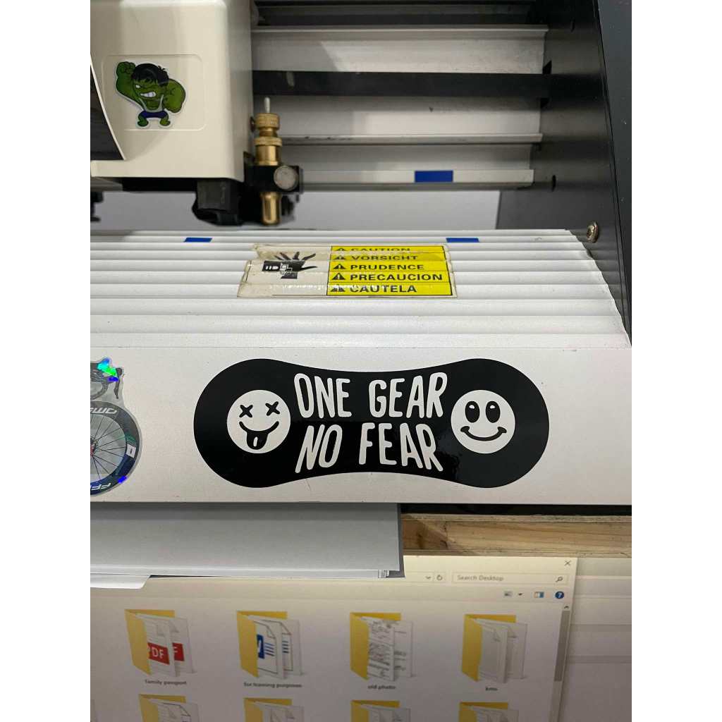 ONE GEAR NO FEAR STICKER | Shopee Philippines