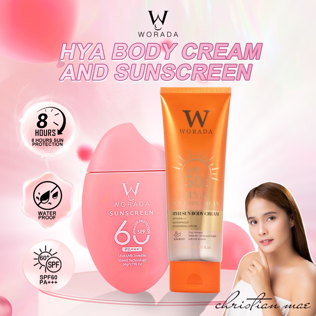 WORADA Sunscreen SPF60 Sunblock Whitening Cream and Body Sunscreen ...