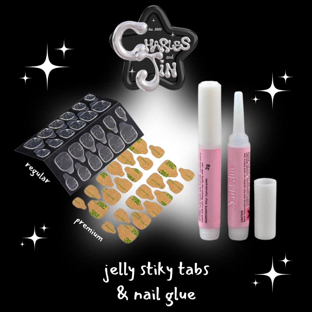 Jelly Sticky Tabs and Nail Glue Add-ons | charlesandjin press on nails ...
