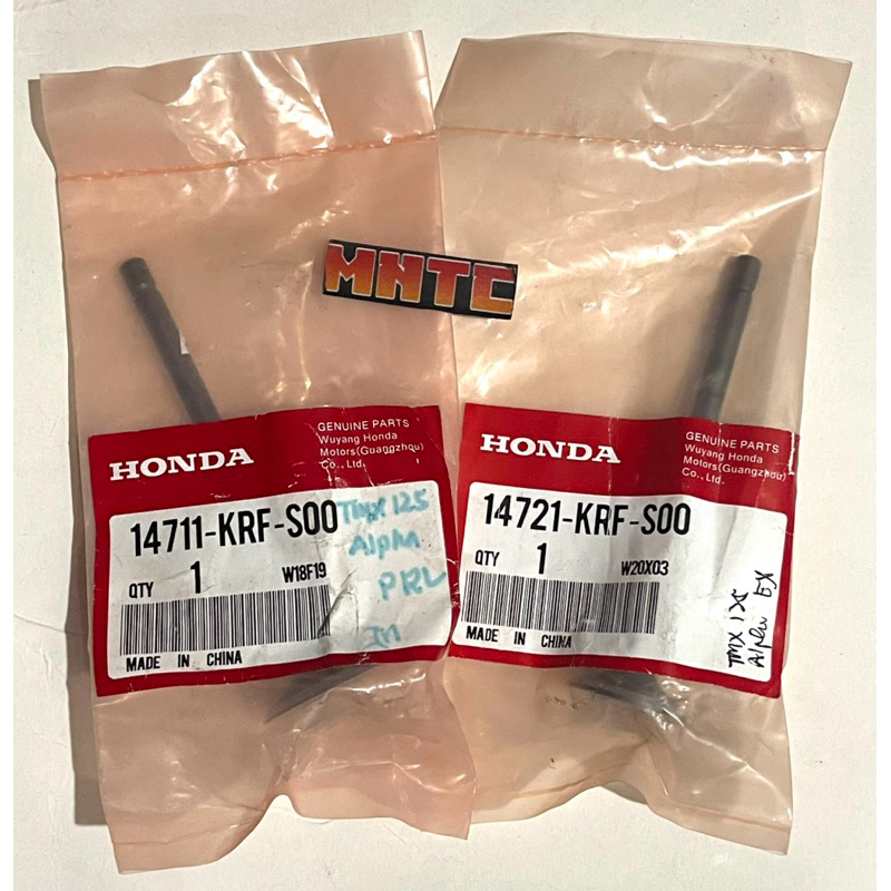 TMX125 Alpha - Intake and Exhaust Valve (14711-KRF-S00 & 14721-KRF-S00 ...