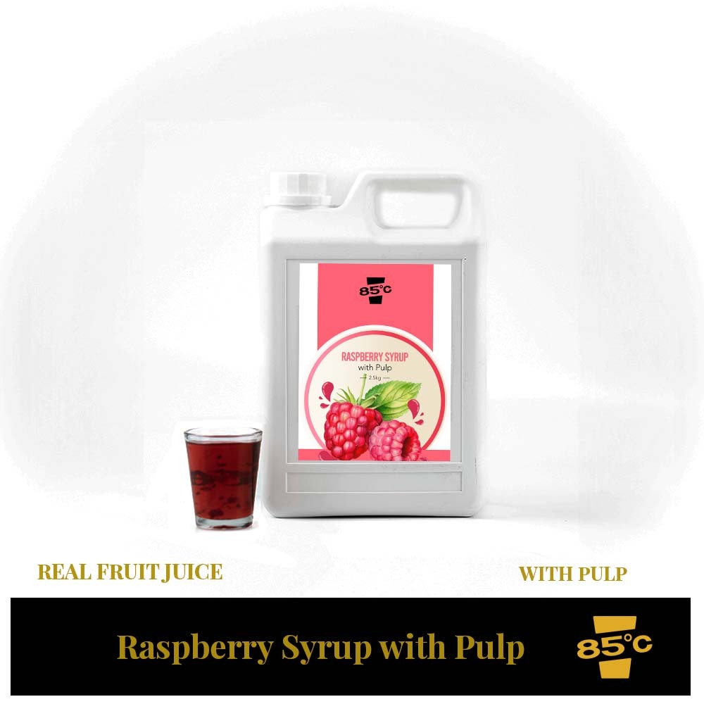 85C Raspberry Syrup with Pulp [2.5kg] | Shopee Philippines