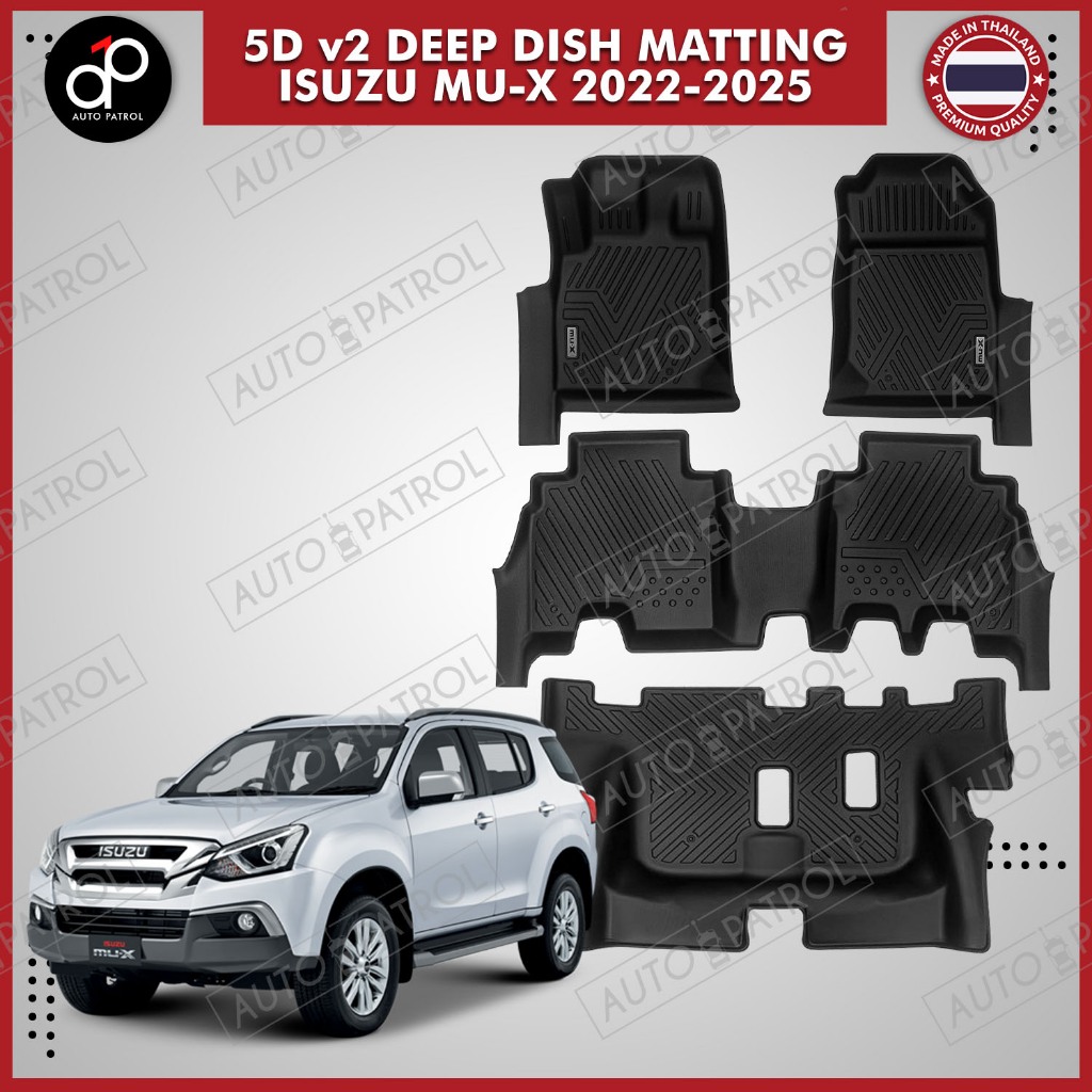 ISUZU MU-X/MUX 2022-2025 5D v2 Deep Dish Matting (MADE IN THAILAND ...