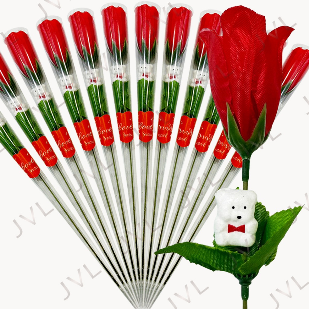 24PCS/Pack Valentine's Day gift,Valentine's Day roses, artificial roses ...