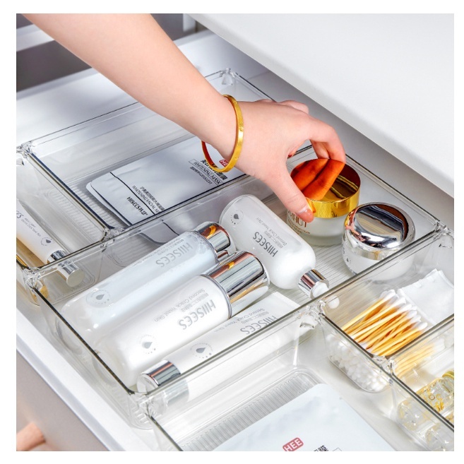 16-pcs Set Acrylic Drawer Organizer Desk Organizer Drawer Divider ...