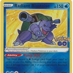 Radiant Blastoise - 018/078 - Radiant Rare Pokemon Go Singles | Shopee ...