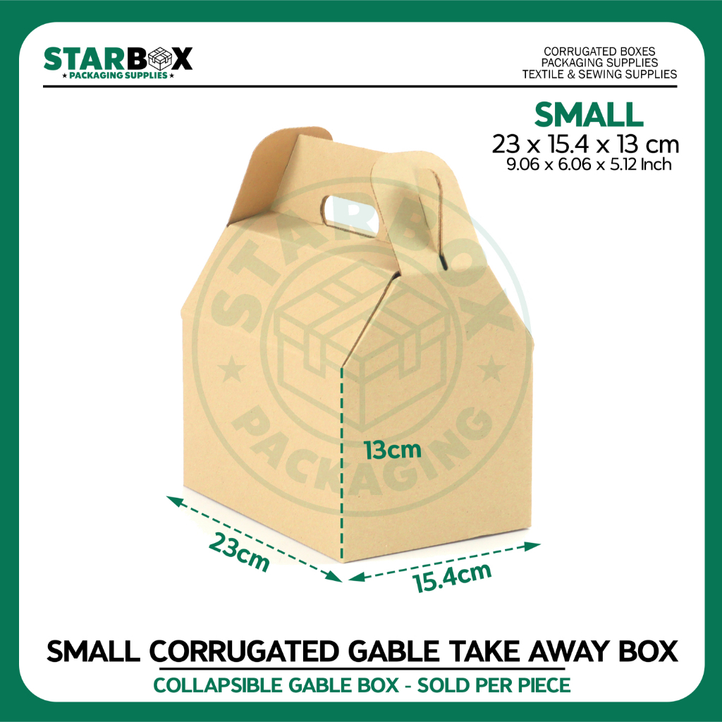 Starbox Small Corrugated Gable Box Take Away Box Take Out Box Lechon ...