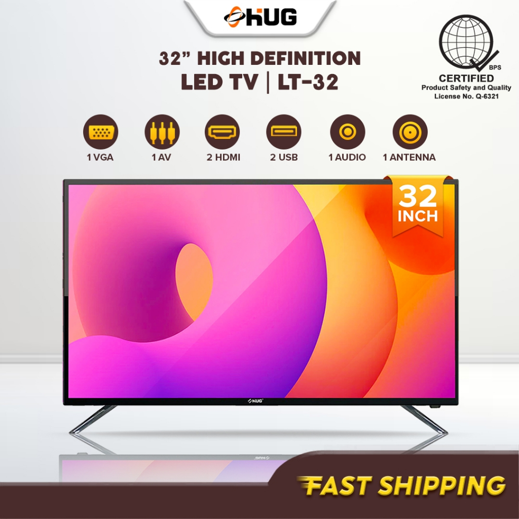 HUG 32 Inches High Definition LED TV | Shopee Philippines
