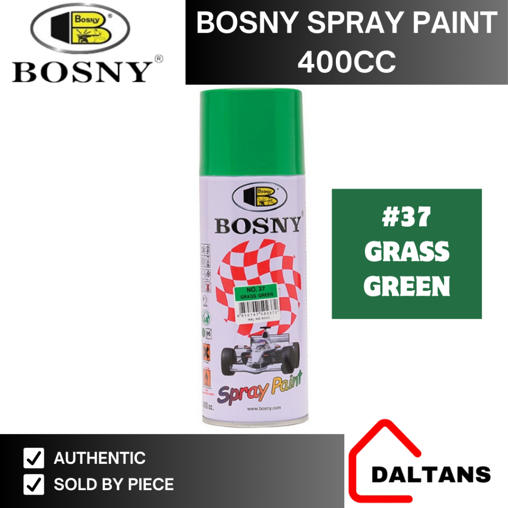 BOSNY #37 GRASS GREEN ORIGINAL ACRYLIC SPRAY PAINT 400CC | Shopee ...