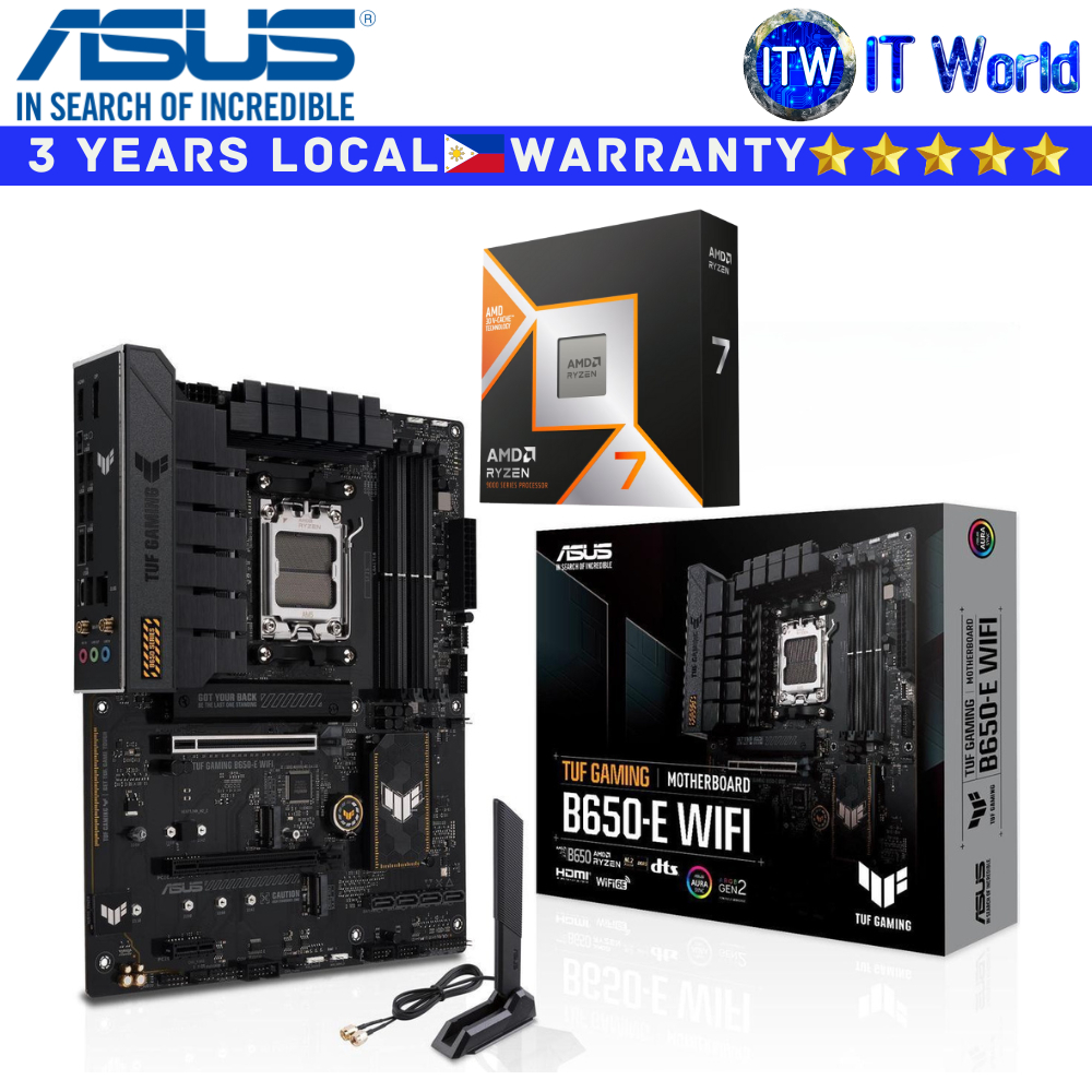 ASUS Bundle Motherboard AMD Ryzen 7 9800X3D without cooler and TUF ...