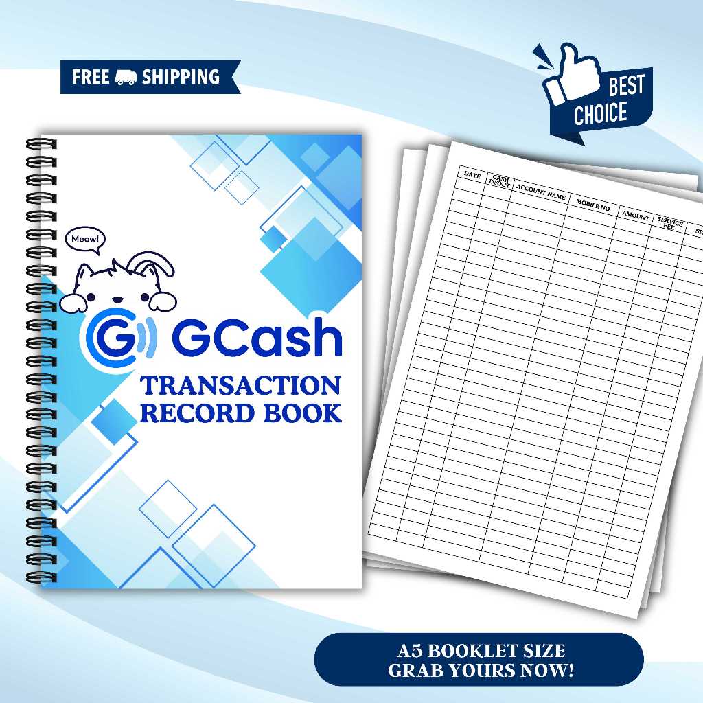 GCash Transaction Record Notebook | Shopee Philippines
