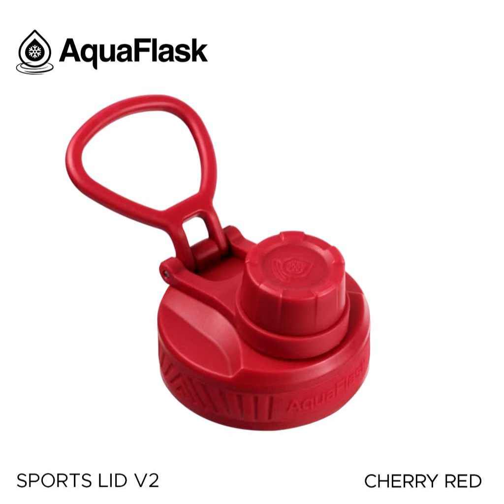 Aquaflask Cherry Red Lid V2 Cap Accessories (Fit for 18,22,32,40,64 oz ...