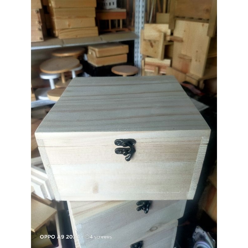 Wooden Gift Box with Lock 5x5x3 inches | Shopee Philippines