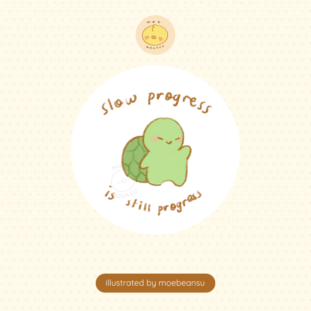 Slow Progress is Still Progress Waterproof Vinyl Sticker | moebeansu ...