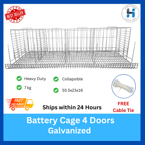 Battery Cage 4 Doors Galvanized / Weighing 7 kg /Breeding Pen ... Battery Cage 4 Doors Galvanized / Weighing 7 kg /Breeding Pen ...