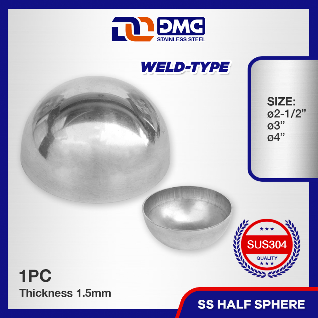 1PC 304 Stainless Half Sphere Round Tube Stainless Design Railings Gate ...