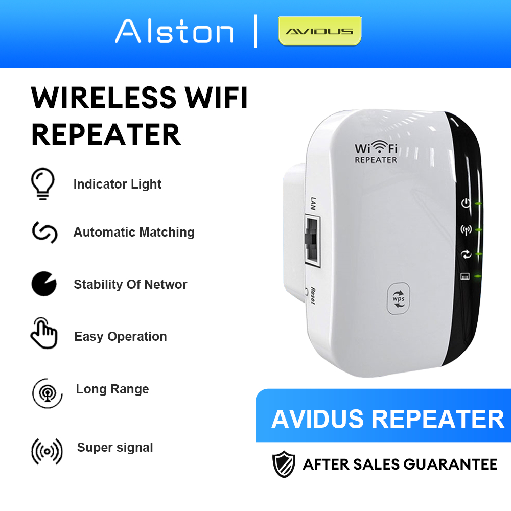 Wi-Fi Repeater 300Mbps Network Signal Extender Fast Speed Wifi Extender ...