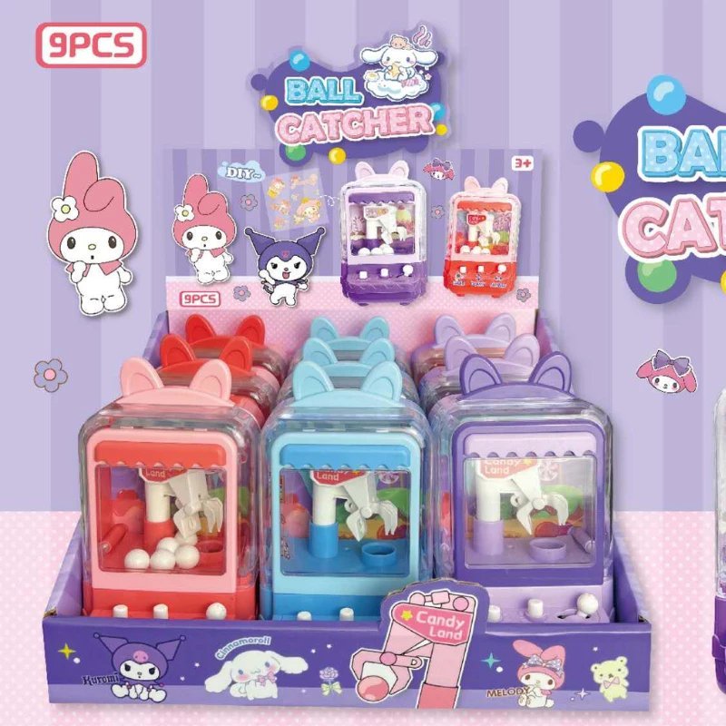 9 PCS KUROMI Mini Claw Machine Finger Game Treasure Box Set Handbag ...