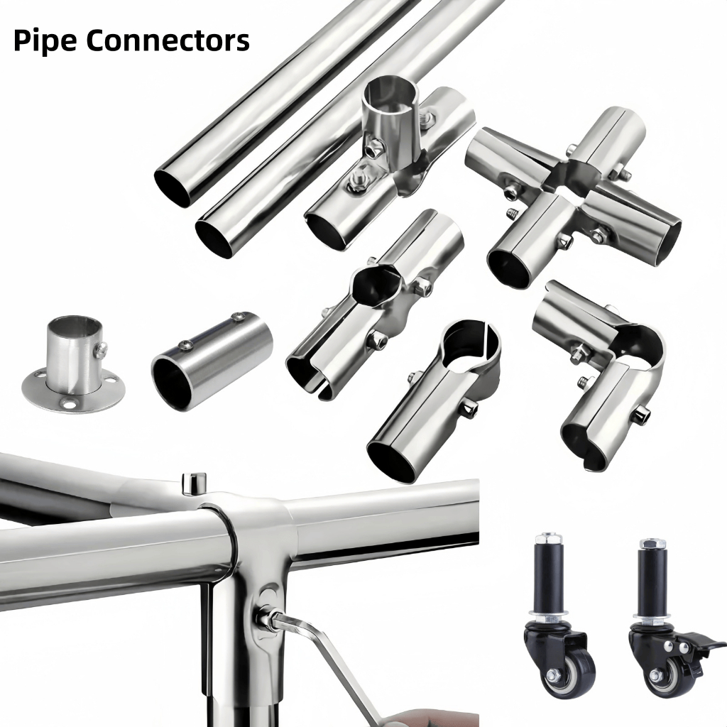 Steel Pipe Connectors,25mm Round, T-Shape,Multi-Way, Metal Tee Fittings ...