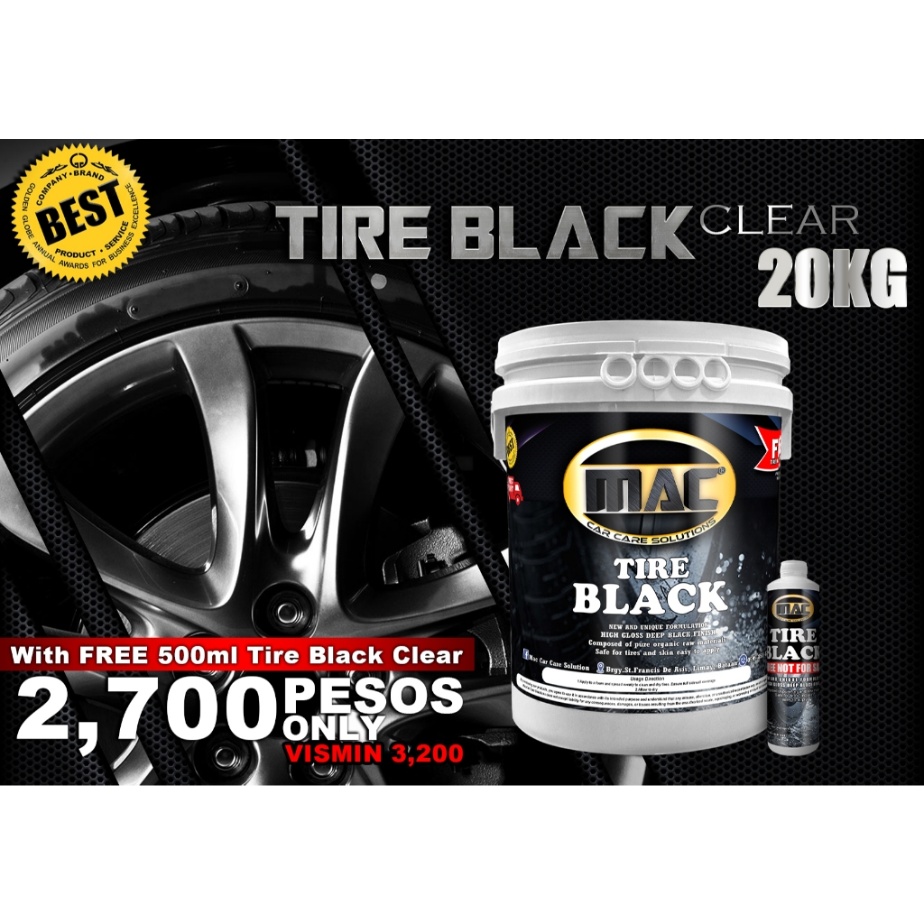 20 Liters Tire Black Clear Glossy / Organic Gloss / Wheel Care Tire ...