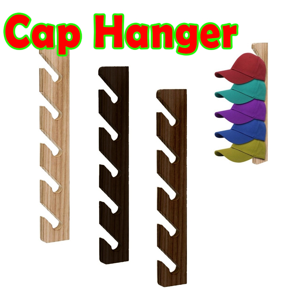 Wooden Baseball Caps Vertical Hanger Wall Mount Baseball Hat Holder ...