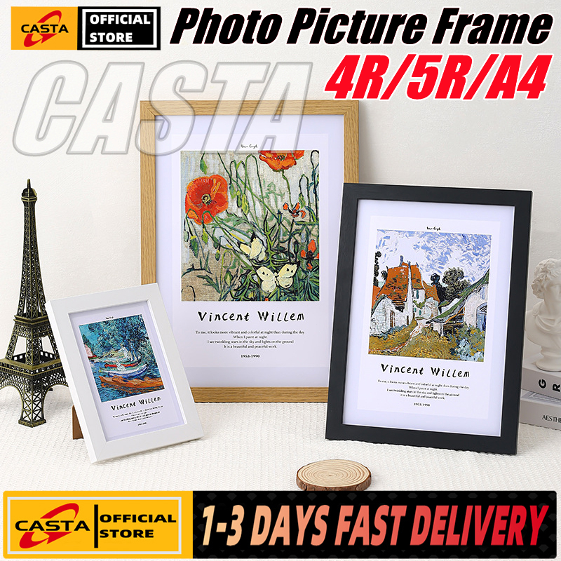 4R/5R/A4 Picture Frame Wooden Home Decor Wall Decor Picture Holder ...