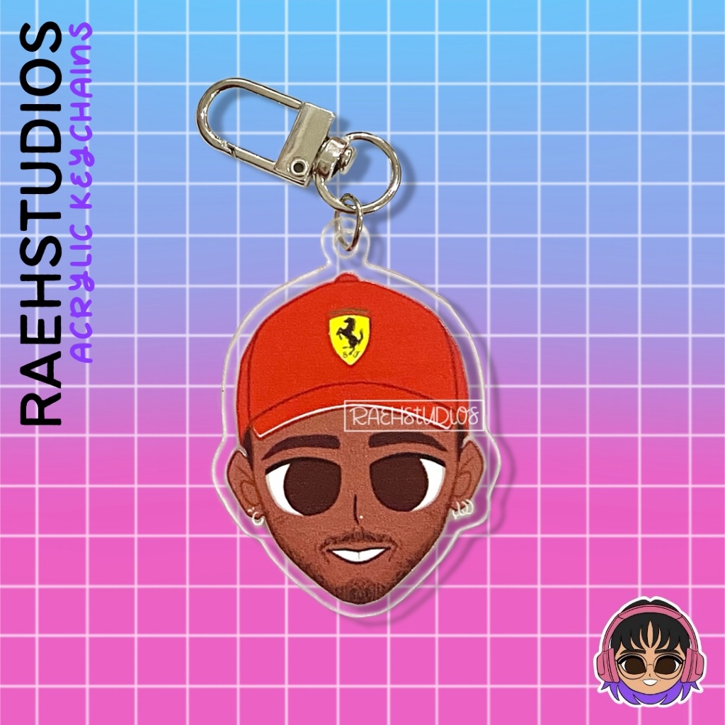 Lewis Hamilton Ferrari F1 Keychain | Acrylic Formula 1 Keychains ...