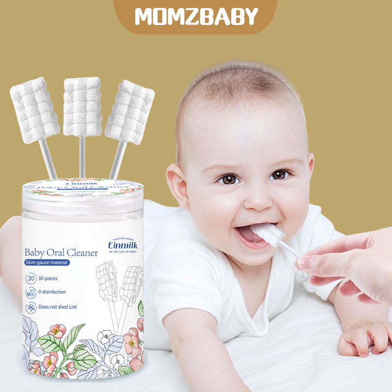 Einmilk Baby Oral Cleaner Medical Cotton Swab Gauze Disposable Infant ...