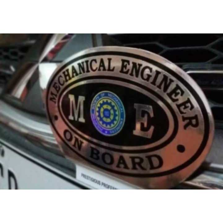 MECHANICAL ENGINEER ON BOARD CAR EMBLEM | Shopee Philippines