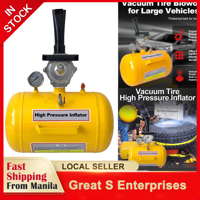 Cart Tubeless Tire Inflator Yellow Tyre Air Bead Booster Tank 5 /10 ...