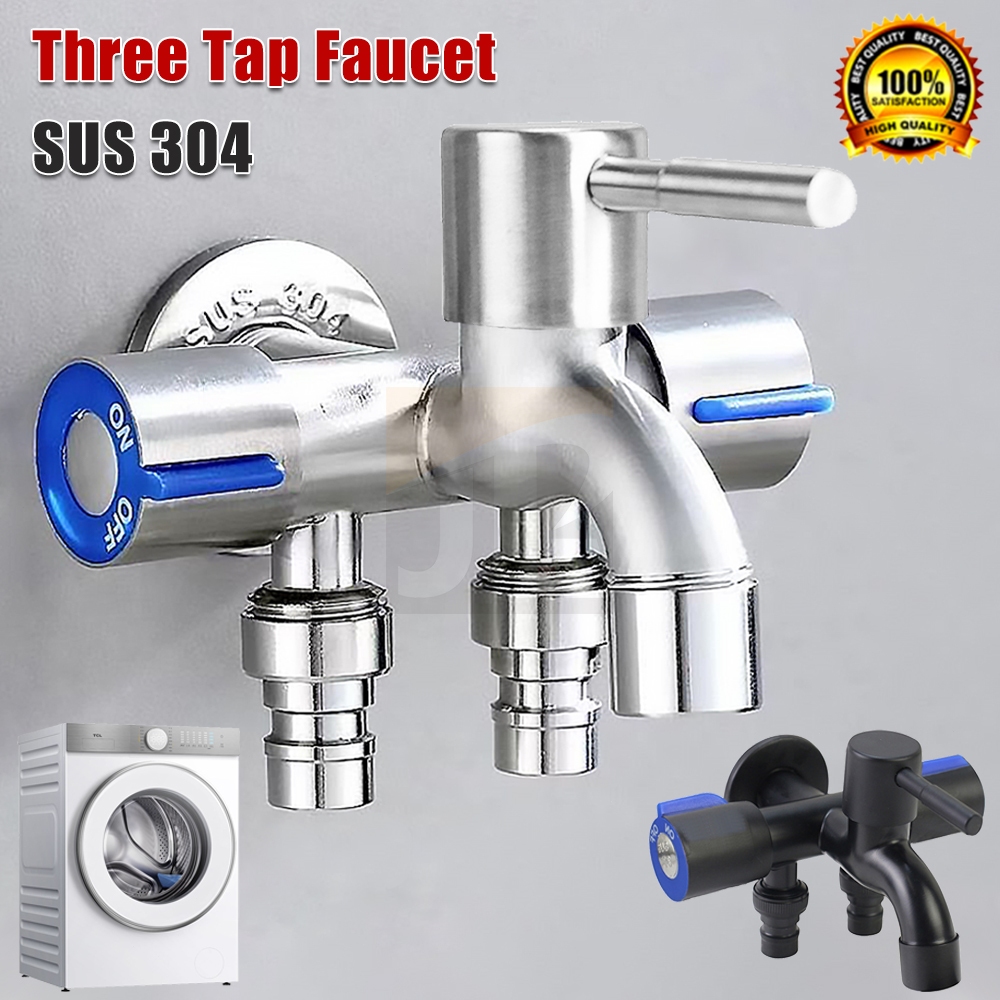 304 Stainless Steel Three Tap Multifunctional Stainless Steel Faucet ...