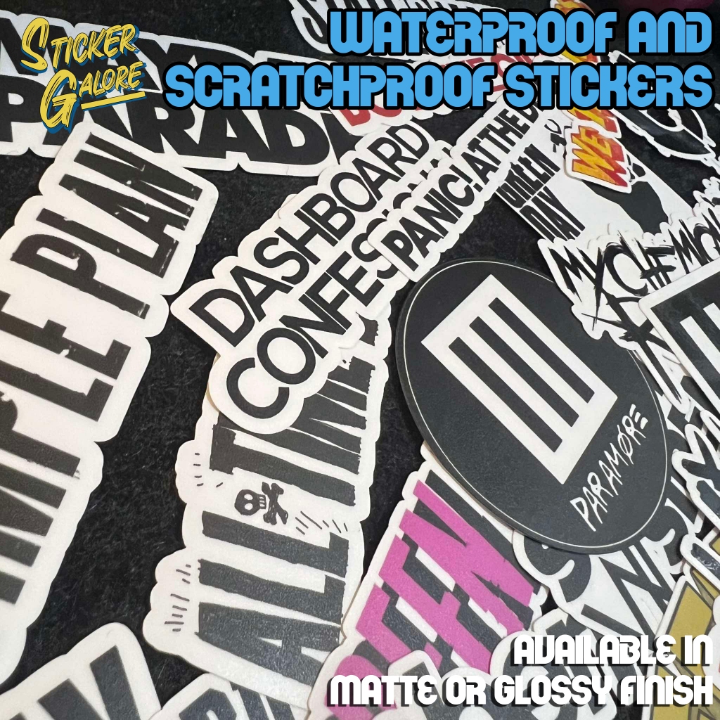 BANDS STICKERS POP PUNK WATERPROOF VINYL STICKERS AESTHETIC ROCK BAND ...