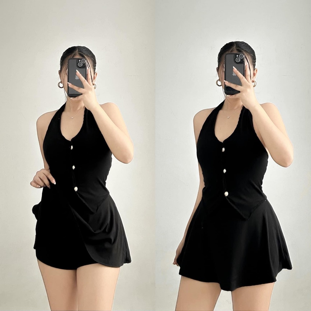 BHJN ALODIA VEST SKIRT COORDS with shorts | Shopee Philippines