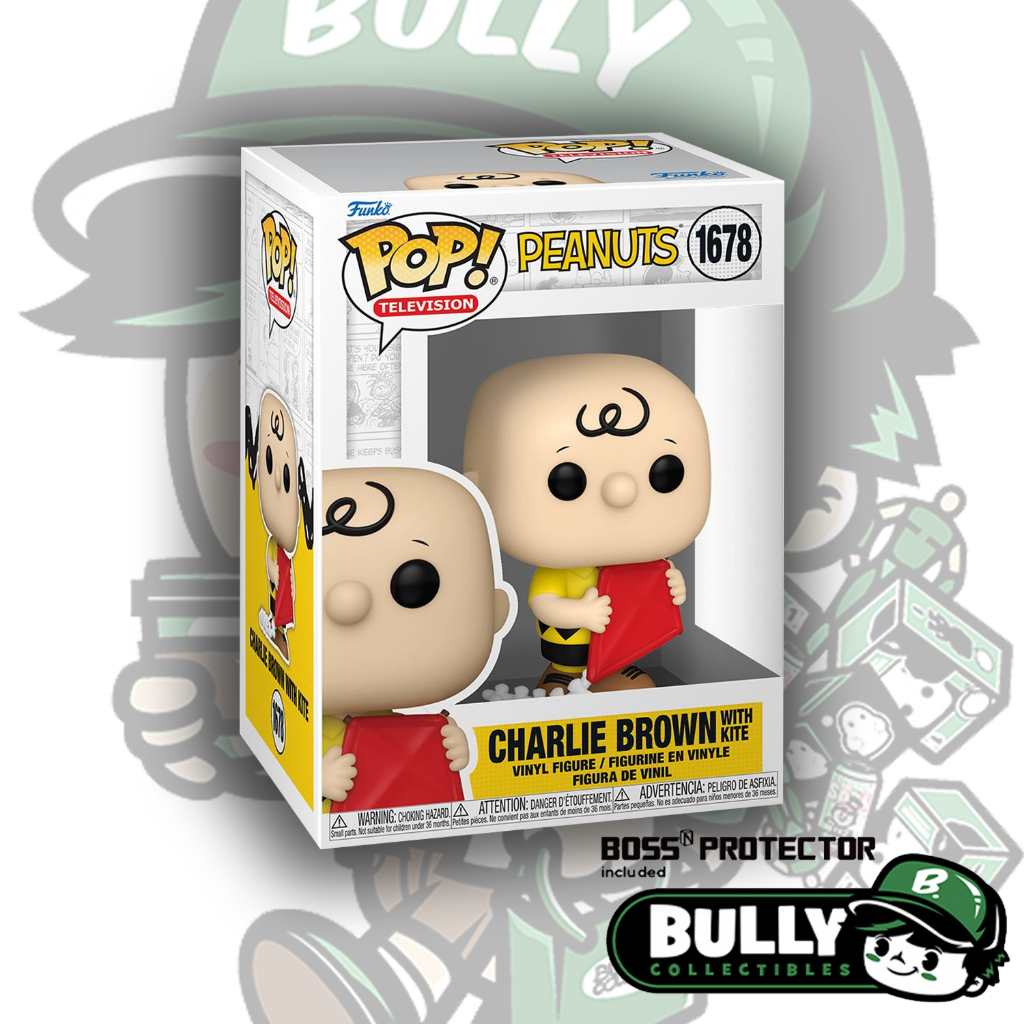 Funko POP! Television: Peanuts - Charlie Brown with Kite 1678 With Boss ...