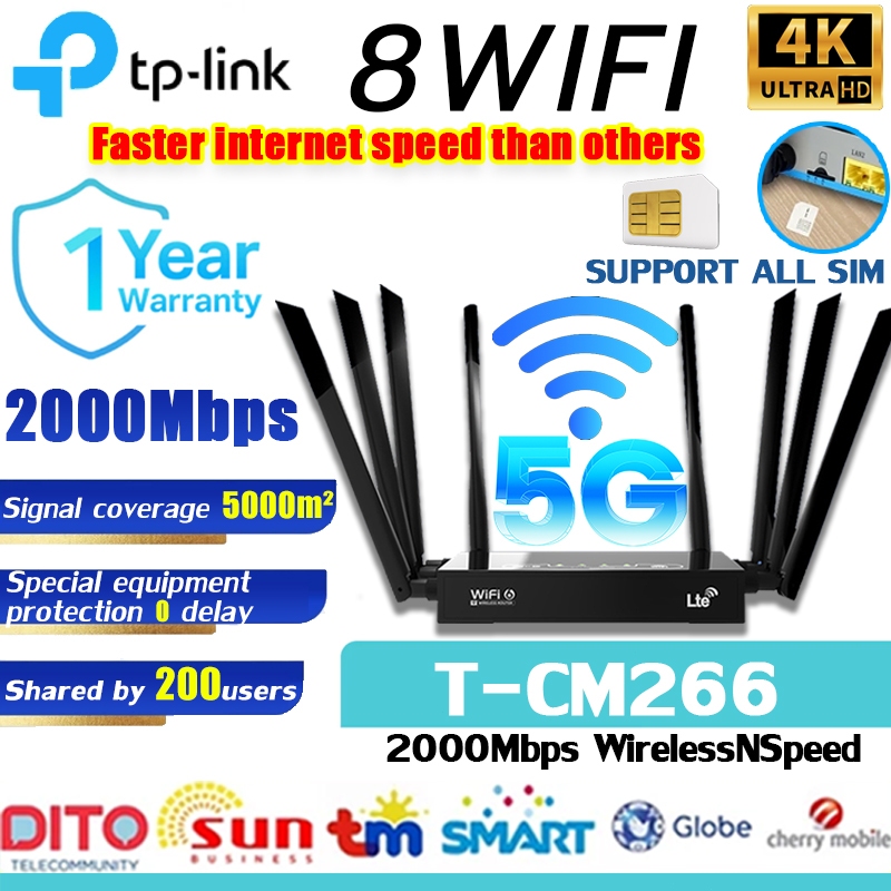 2025 Wifi Router 8 antennas 10x network Fast Ethernet Dual Band Can ...
