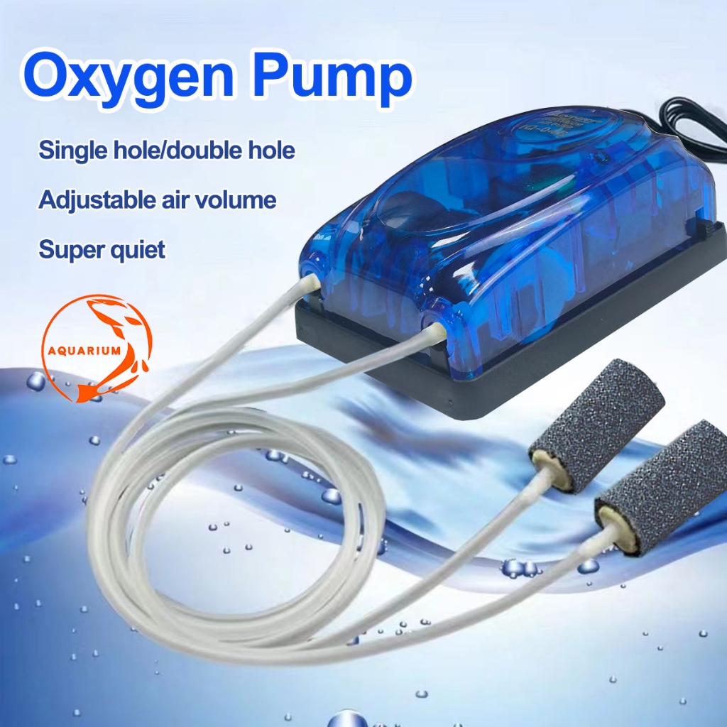 Aquarium Single Double Air Pump Aerator for Fish Tank Oxygen For ...