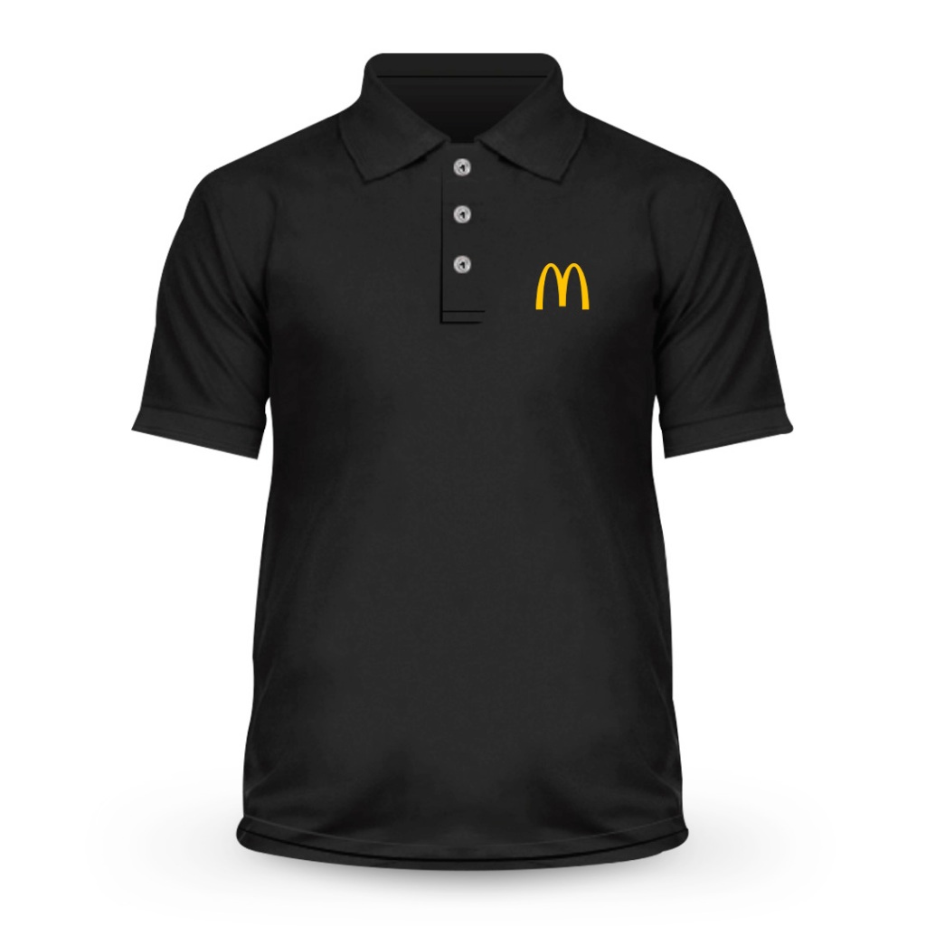 McDonald's Uniform Dry Fit T Shirt Polo Collar T-Shirt Tshirt ...