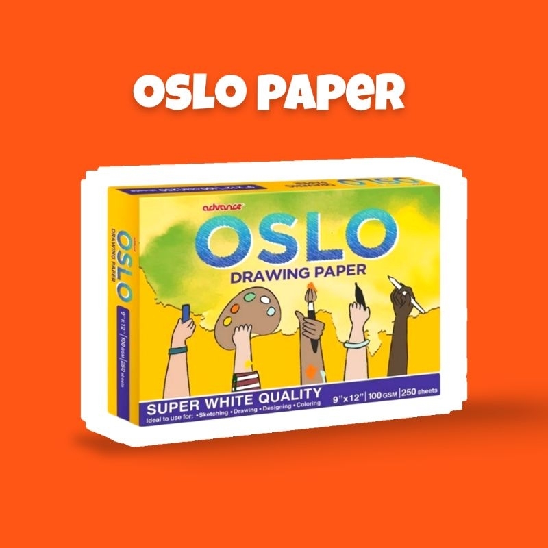 OSLO Drawing Paper 100gsm Advance Bright White 9"x12" 50, 100, 1Ream ...