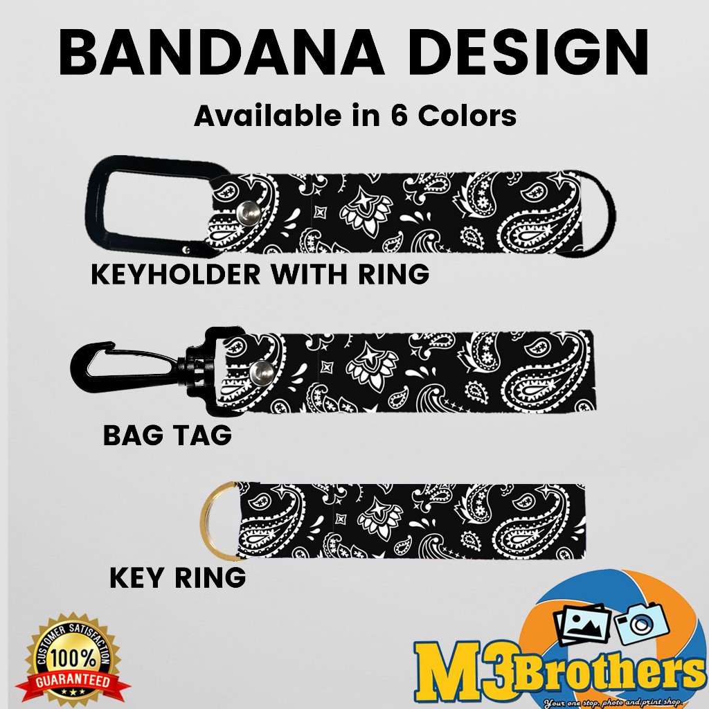 BANDANA DESIGN KEYHOLDER/KEYCHAIN/KEYLACE OR BAG TAG | Shopee Philippines