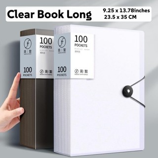 Clear Book Long Clear Folder Long File Organizer Long Presentation Book ...